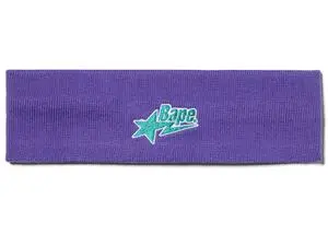 A BATHING APE Logo Headband - Purple