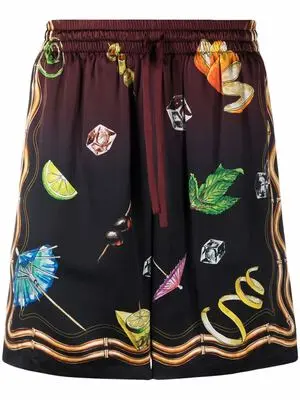Casablanca Club Sunset Silk Shorts