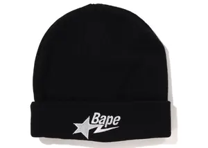A BATHING APE Sta Knit Cap Beanie - Black