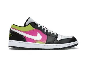 JORDAN 1 Low Sneakers - Black/active Fuchsia/cyber