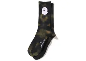 A BATHING APE Tie-dye Crew Socks - Black