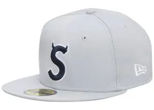 Supreme S Logo New Era Cap - Grey