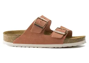 BIRKENSTOCK Arizona Soft Footbed Suede Sandals - Earth Red