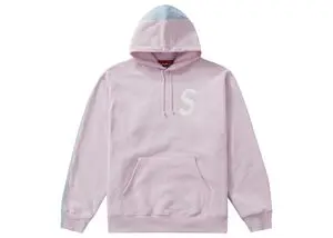 Supreme S Logo Split Hooded Sweatshirt - Light Pink