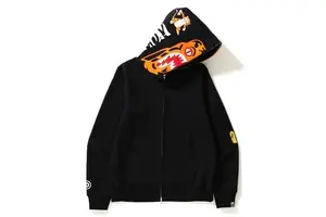 A BATHING APE Tiger Full Zip Hoodie - Black