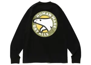 HUMAN MADE Polar Bear Graphic Long Sleeve Tee Shirt - Black