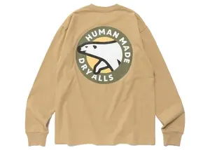 HUMAN MADE Polar Bear Graphic Long Sleeve Tee Shirt - Beige