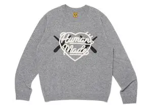HUMAN MADE X Kaws Knit Sweater - Grey