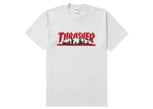 Supreme Thrasher Skyline Tee Shirt - Ash Grey