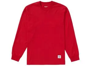 Supreme Trademark Long Sleeve Top - Red