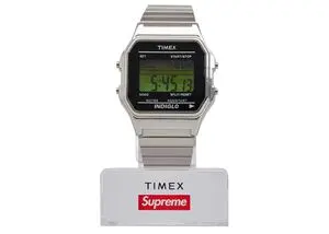 Supreme X Timex Digital Watch - Silver