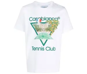 Casablanca Tennis Club Print T-shirt - White