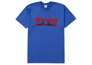 Supreme Thrasher Skyline Tee Shirt - Royal