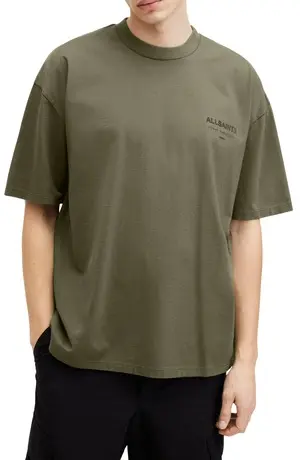 ALLSAINTS Xander Crewneck T-shirt Fleur Green