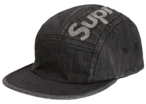 Supreme Top Logo Denim Camp Cap