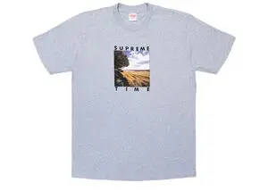 Supreme Time Tee Shirt - Heather Grey