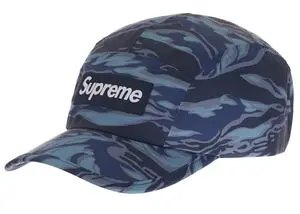 Supreme Tiger Camo Reflective Camp Cap - Blue