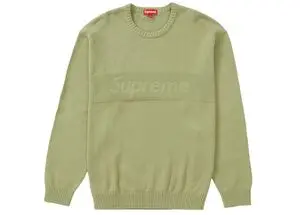 Supreme Tonal Paneled Sweater - Dusty Green