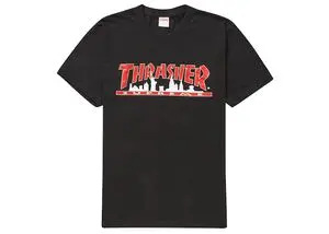 Supreme Thrasher Skyline Tee Shirt - Black