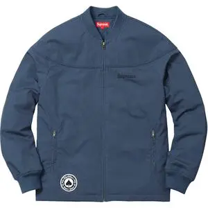 Supreme Thrasher Poplin Crew Jacket - Light Navy Blue