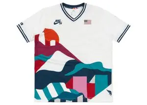 Nike X Parra Usa Federation Kit Crew Jersey - White/brave Blue