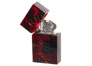 Supreme Tsubota Pearl Hard Edge Lighter - Red