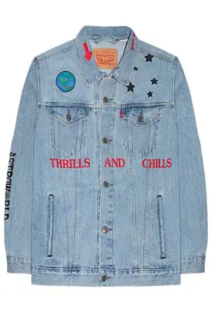 TRAVIS SCOTT Astroworld Levis Denim Jacket - Blue