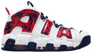 Nike More Uptempo Sneakers - White/university Red/blue Void