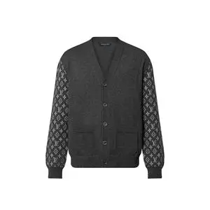 LOUIS VUITTON Monogram Mix Cashmere Cardigan