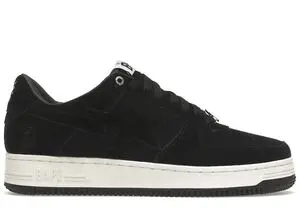 A BATHING APE Sta Suede Sneakers - Black/white/silver