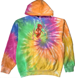 TRAVIS SCOTT Astroworld Tour Skipping Bear Hoodie - Tie Dye