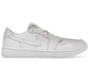 JORDAN 1 Retro Low Golf Croc Sneakers - White/pure Platinum