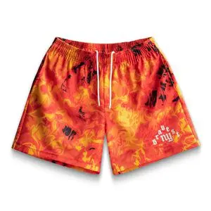BRAVEST STUDIOS Flame Printed Shorts