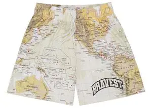 BRAVEST STUDIOS Atlas Printed Shorts - Tan