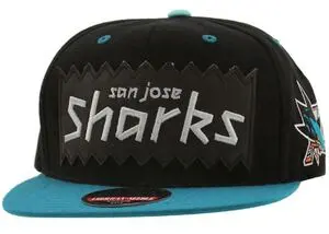 American Needle San Jose Sharks Nhl Retro Snapback Cap - Black/turquoise