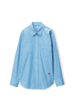 Alexander Wang Apple Boyfriend Shirt - Blue/white