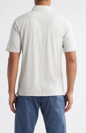 Johnnie-o Coastal Wash Original Pocket Polo - Light Gray