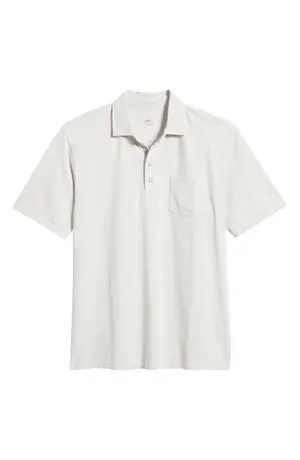 Johnnie-o Coastal Wash Original Pocket Polo - Light Gray