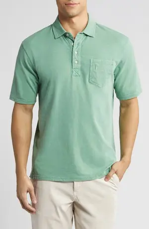 Johnnie-o Coastal Wash Original Pocket Polo Spruce