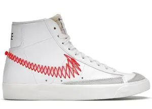Nike Blazer Mid 77 Vintage Zig Zag Sneakers - White/sailone-colorsummit Whiteone-colorbright Crimson