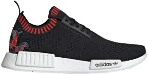 Adidas Nmd_r1 Primeknit Dragon Patch Sneakers - Core Black/red