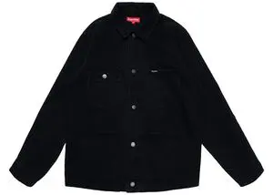 Supreme Ny Tapestry Denim Chore Coat - Black
