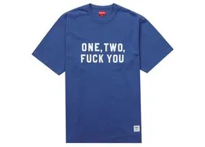 Supreme One Two Fuck You Short Sleeve Top - Royal