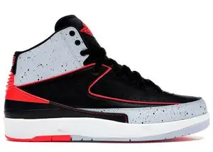 JORDAN 2 Retro Infrared Cement Sneakers - Black/infrared 23/pure Platinum