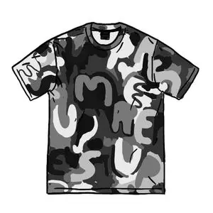 Supreme Painted Logo Short Sleeve Top - Black