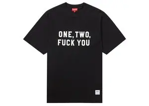Supreme One Two Fuck You Short Sleeve Top - Black