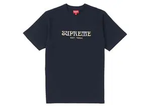Supreme Nouveau Logo Tee Shirt - Navy Blue