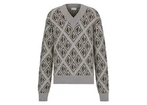 Dior X Cactus Jack Sweater With Cd Diamond Motif - Gray