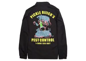 BAIT X Rick And Morty Pickle Rick Coaches Jacket - Black
