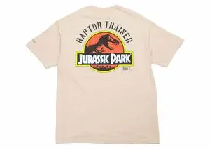 BAIT X Jurassic Park Raptor Trainer Tee Shirt - Tan